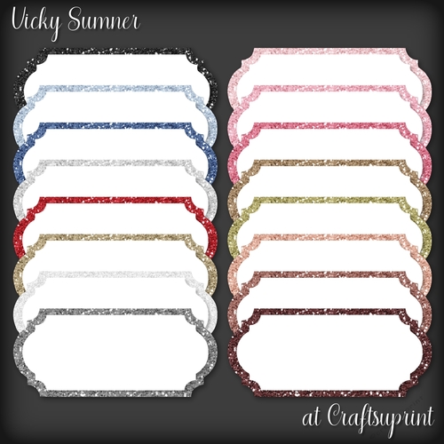 Glitter Fancy Tag - CUP972048_43136 | Craftsuprint