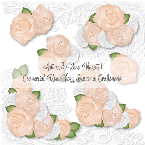 Autumn 3 Rose Vignette 1 - CUP993148_43136 | Craftsuprint