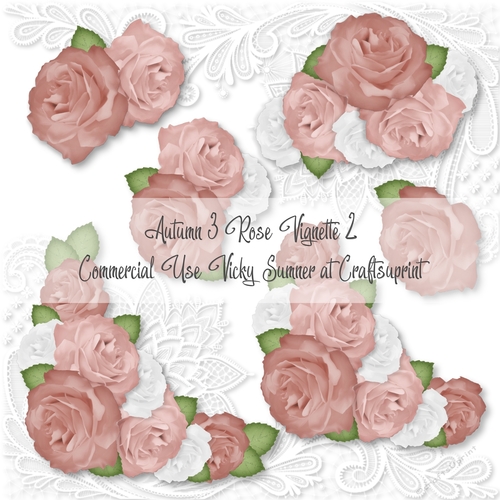 Autumn 3 Rose Vignette 2 - CUP993149_43136 | Craftsuprint