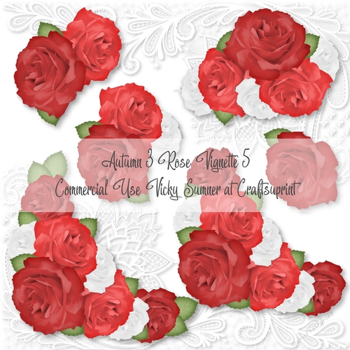 Autumn 3 Rose Vignette 5 - CUP993152_43136 | Craftsuprint