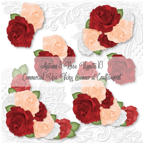 Autumn 3 Rose Vignette 10 - CUP993158_43136 | Craftsuprint