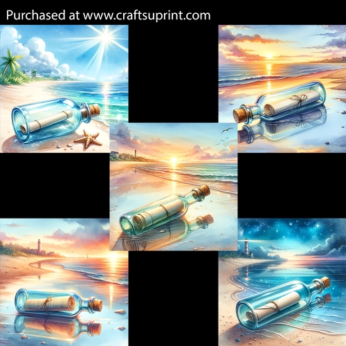Message in a Bottle Card Fronts - CUP1269655_124952 | Craftsuprint
