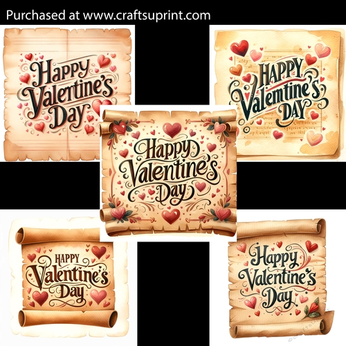 Happy Valentine S Day Vintage Paper Card Fronts - CUP1281296_124952 ...