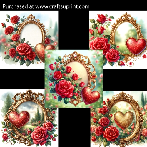 Vintage Romantic Frames - CUP1281304_124952 | Craftsuprint