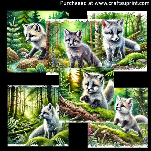 Canadian marble fox - CARD FRONTS - CUP1361753_124952 | Craftsuprint