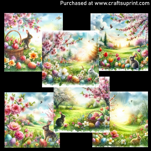 Easter Bunny - CARD FRONTS - CUP1362366_124952 | Craftsuprint