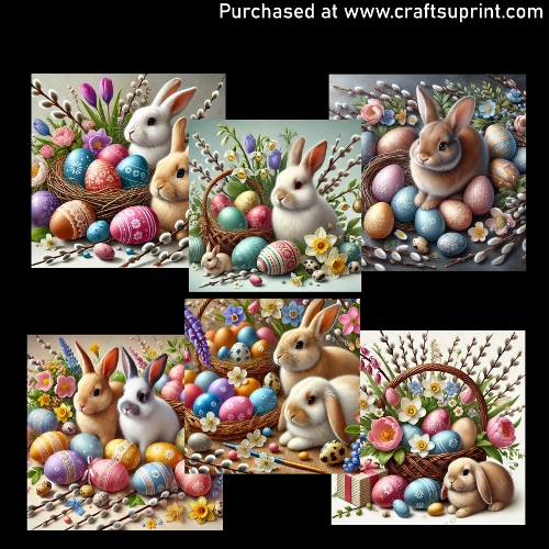 Easter Bunny 2 - CARD FRONTS - CUP1362760_124952 | Craftsuprint