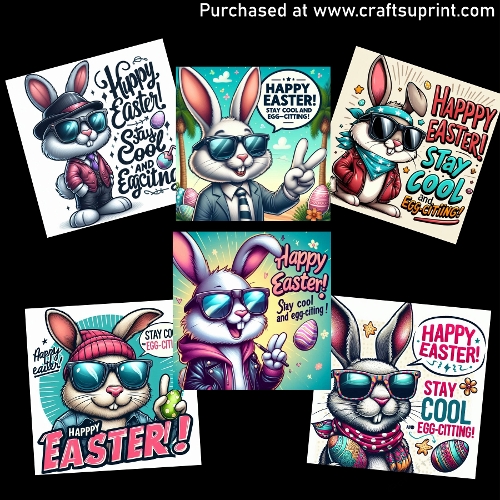 Funny Bunny - CARD FRONTS - CUP1363570_124952 | Craftsuprint