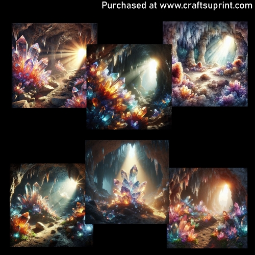 Enchanted cave - CARD FRONTS - CUP1364213_124952 | Craftsuprint