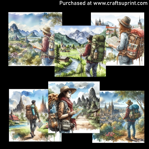 Hobbies - Travel Explorer - CARD FRONTS - CUP1365935_124952 | Craftsuprint