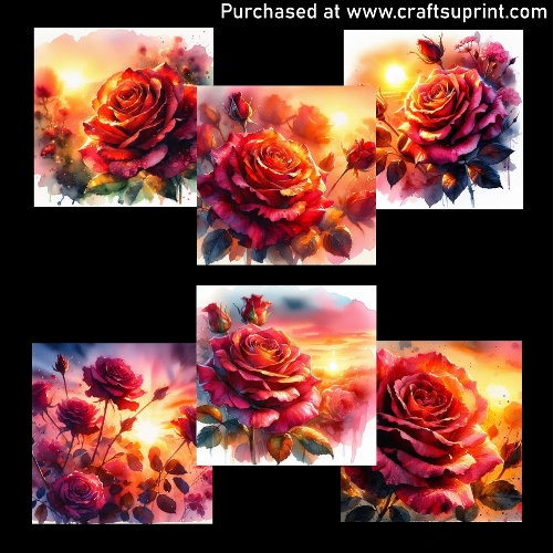 Red rose - CARD FRONTS - CUP1375928_124952 | Craftsuprint