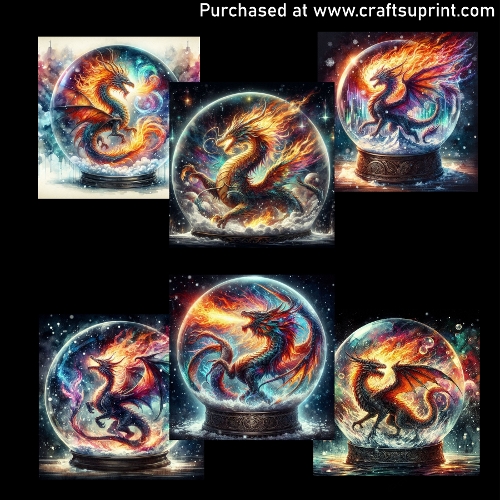 Fire dragon - CARD FRONTS - CUP1378520_124952 | Craftsuprint