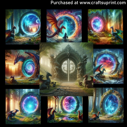Dragon portal - CARD FRONTS - CUP1383563_124952 | Craftsuprint