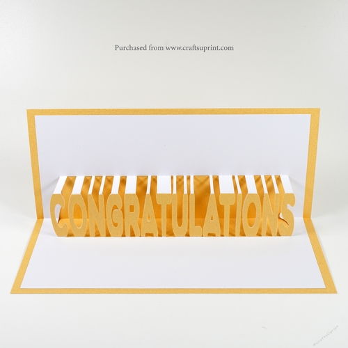 Congratulations Pop Up Slimline Card SVG Cutting File with Envelope ...