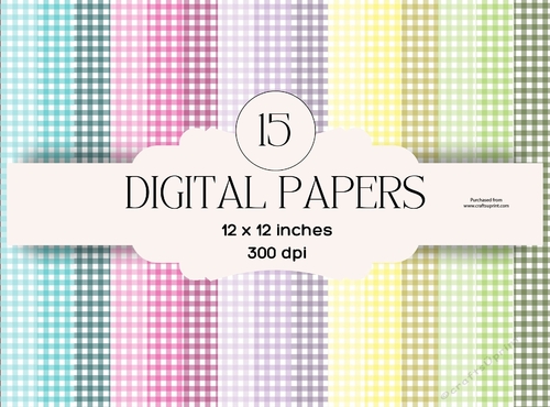 Mini Gingham Check Digital Papers Background - CUP1222038_77958 ...