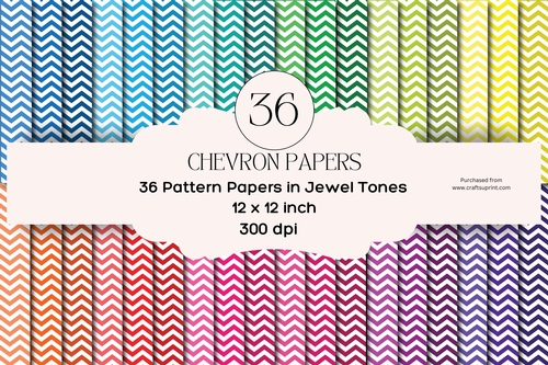 36 Chevron Jewel Colors Digital Paper Backgrounds - CUP1264862_77958 ...