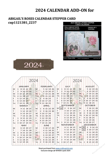 2024 ADD-ON FOR ABIBAILS ROSE STEPPER CALENDAR - CUP1245896_2237 ...