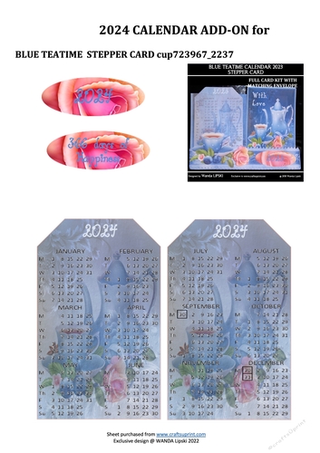 2024 ADD-ON FOR BLUE TEATIME STEPPER CALENDAR - CUP1245901_2237 ...