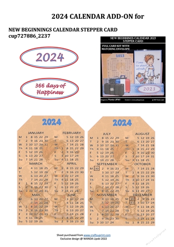 2024 ADD-ON FOR NEW BEGINNINGS STEPPER CALENDAR - CUP1245917_2237 ...