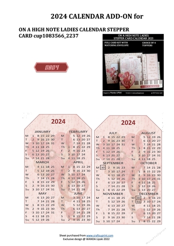 2024 ADD-ON FOR ON A HIGH NOTE LADIES STEPPER CALENDAR - CUP1245919 ...
