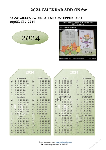 2024 ADD-ON FOR SASSY SALLYS SWING STEPPER CALENDAR - CUP1245924_2237 ...