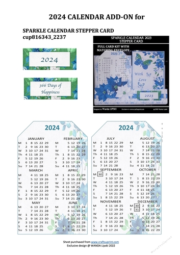 2024 ADD-ON FOR SPARKLE STEPPER CALENDAR - CUP1245925_2237 | Craftsuprint