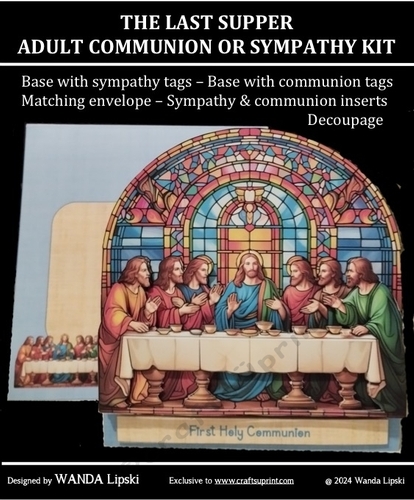 THE LAST SUPPER ADULT COMMUNION OR SYMPATHY CARD KIT - CUP1340962_2237 ...