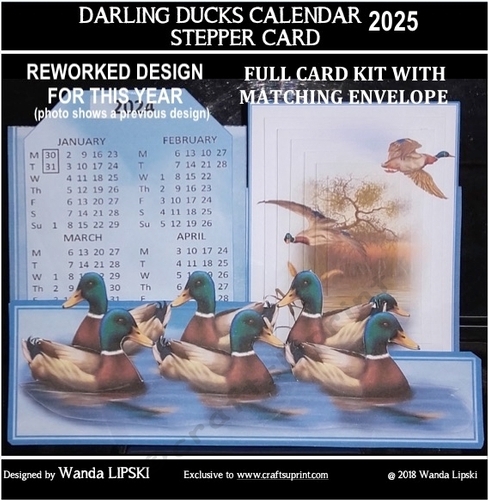 2025 DARLING DUCKS CALENDAR STEPPER CARD - CUP1343028_2237 | Craftsuprint