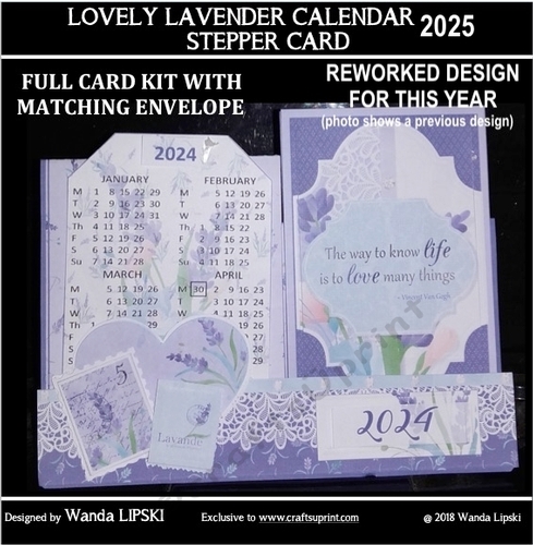 2025 LOVELY LAVENDER CALENDAR STEPPER CARD - CUP1343162_2237 | Craftsuprint