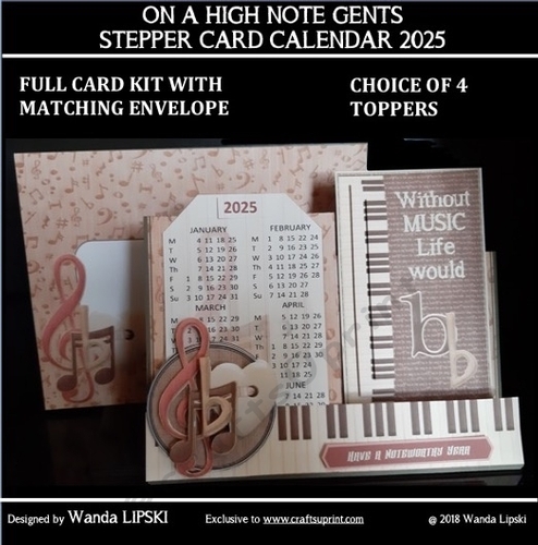 2025 ON A HIGH NOTE GENTS CALENDAR STEPPER CARD - CUP1343178_2237 ...