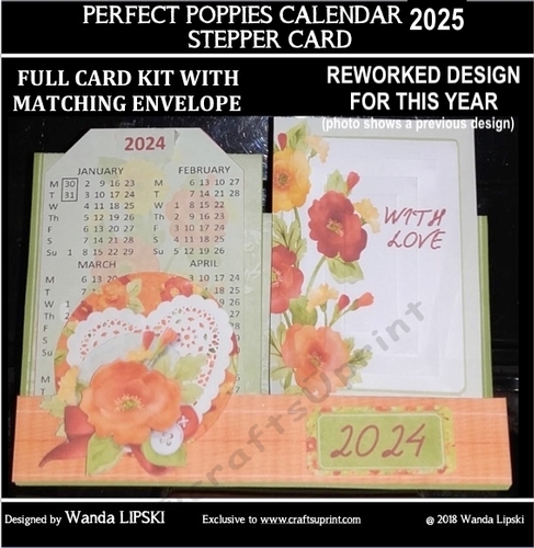 2025 PERFECT POPPIES CALENDAR STEPPER CARD - CUP1343213_2237 | Craftsuprint