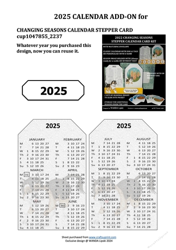 2025 ADD-ON FOR CHANGING SEASONS STEPPER CALENDAR CARD - CUP1343330 ...
