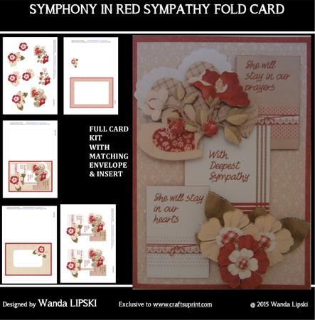 Symphony in Red Sympathy Card for Him or Her - CUP626824_2237 ...