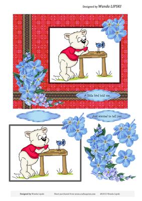 A Little Bird Told Me Card Front - CUP633125_2237 | Craftsuprint