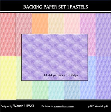 14 A4 Backing Papers Pastels - CUP634540_2237 | Craftsuprint