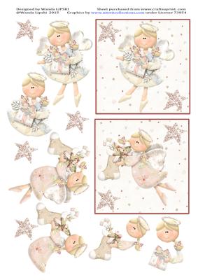 2 Pink Heavenly Angels Christmas Card Toppers - CUP641836_2237 ...