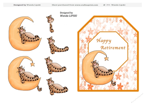 CAT IN THE MOON RETIREMENT CARD FRONT FOR HER - CUP713880_2237 ...