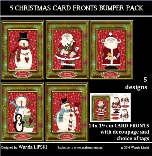 5 CHRISTMAS CARD FRONT BUMPER KIT - CUP728712_2237 | Craftsuprint