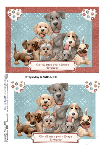 DOGGY BIRTHDAY WISHES ULTRA QUICK TOPPER - CUP736267_2237 | Craftsuprint