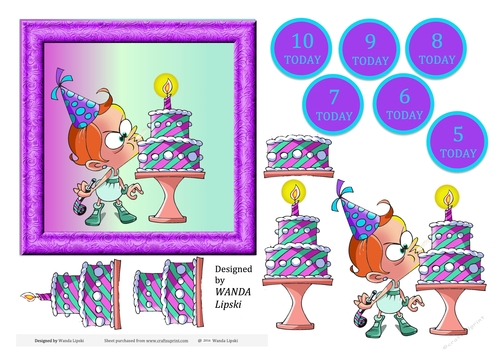 BLOWING OUT THE BIRTHDAY CANDLES GIRL AGES 5-10 - CUP752727_2237 ...