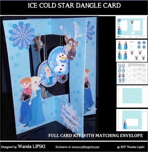 ICE COLD STAR DANGLE CARD - CUP784568_2237 | Craftsuprint