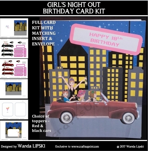 GIRLS NIGHT OUT BIRTHDAY CARD - CUP787667_2237 | Craftsuprint