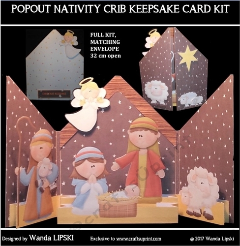 POP-OUT NATIVITY CRIB KEEPSAKE CARD KIT - CUP799517_2237 | Craftsuprint