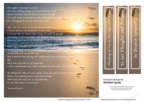 FOOTPRINTS SYMPATHY CARD FRONT - CUP801857_2237 | Craftsuprint