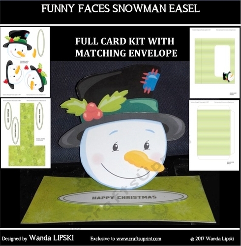 FUNNY FACE CHRISTMAS SNOWMAN EASEL - CUP807953_2237 | Craftsuprint