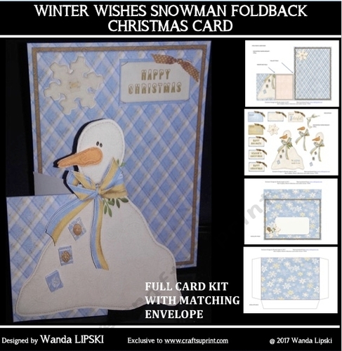 WINTER WISHES SNOWMAN FOLDBACK CHRISTMAS CARD KIT - CUP815831_2237 ...