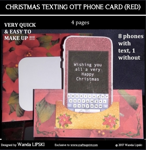 CHRISTMAS TEXTING OTT PHONE CARD (RED) - CUP819409_2237 | Craftsuprint