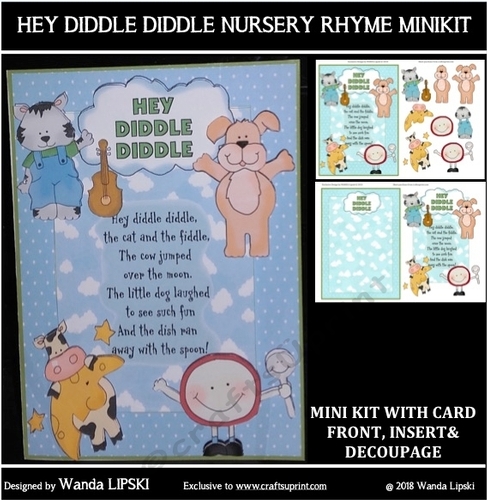 HEY DIDDLE DIDDLE NURSERY RHYME MINIKIT - CUP866822_2237 | Craftsuprint
