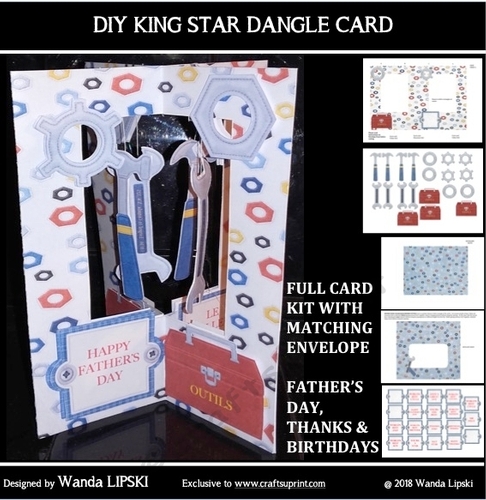 DIY KING STAR DANGLE CARD - CUP868598_2237 | Craftsuprint
