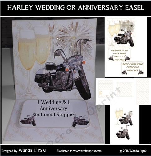 HARLEY WEDDING OR ANNIVERSARY CONGRATULATIONS EASEL - CUP886565_2237 ...